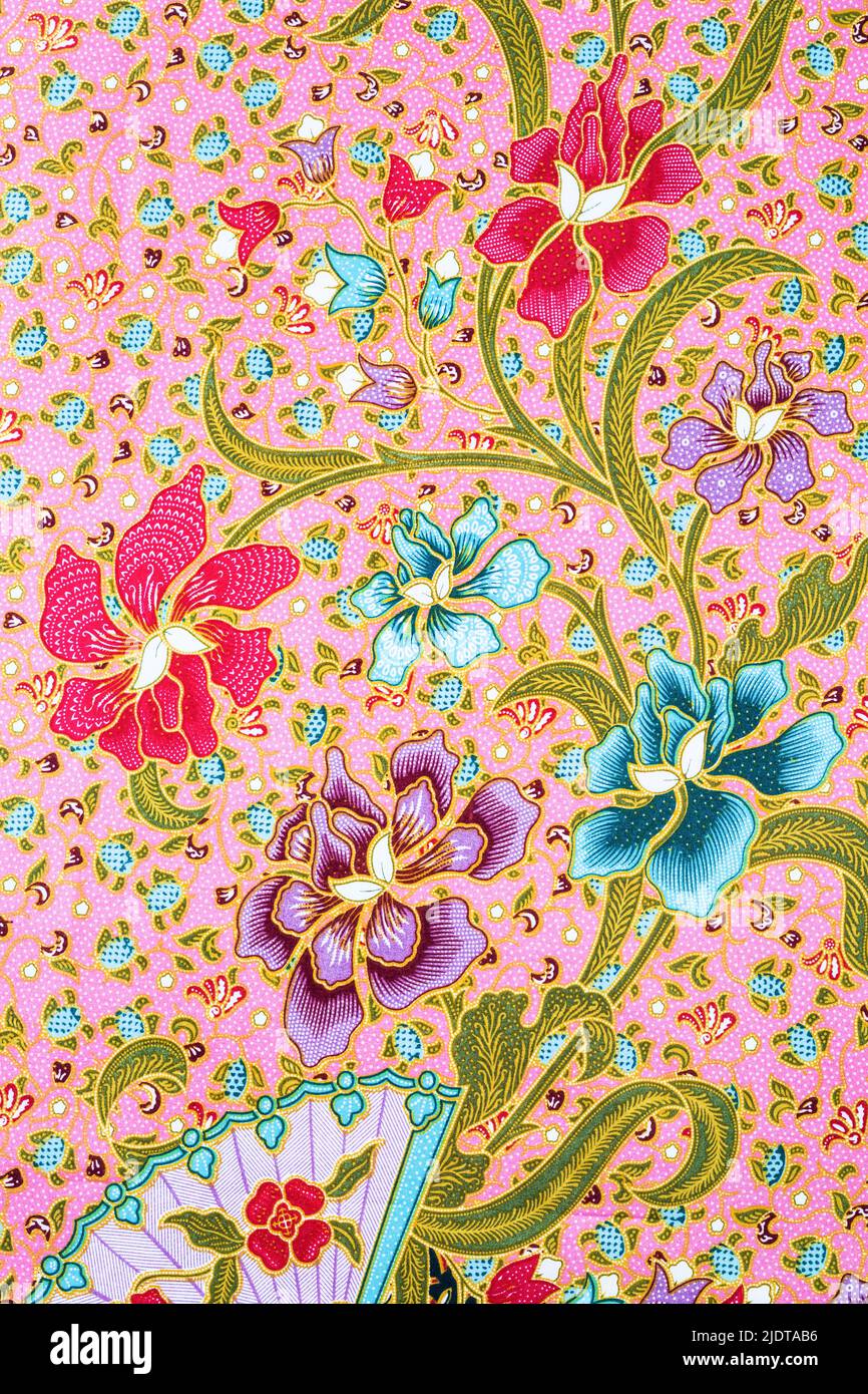 The Batik sarong pattern background in Thailand, traditional batik ...