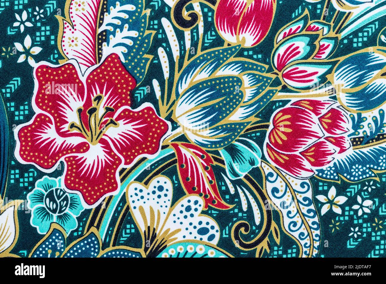 The Batik sarong pattern background in Thailand, traditional batik ...