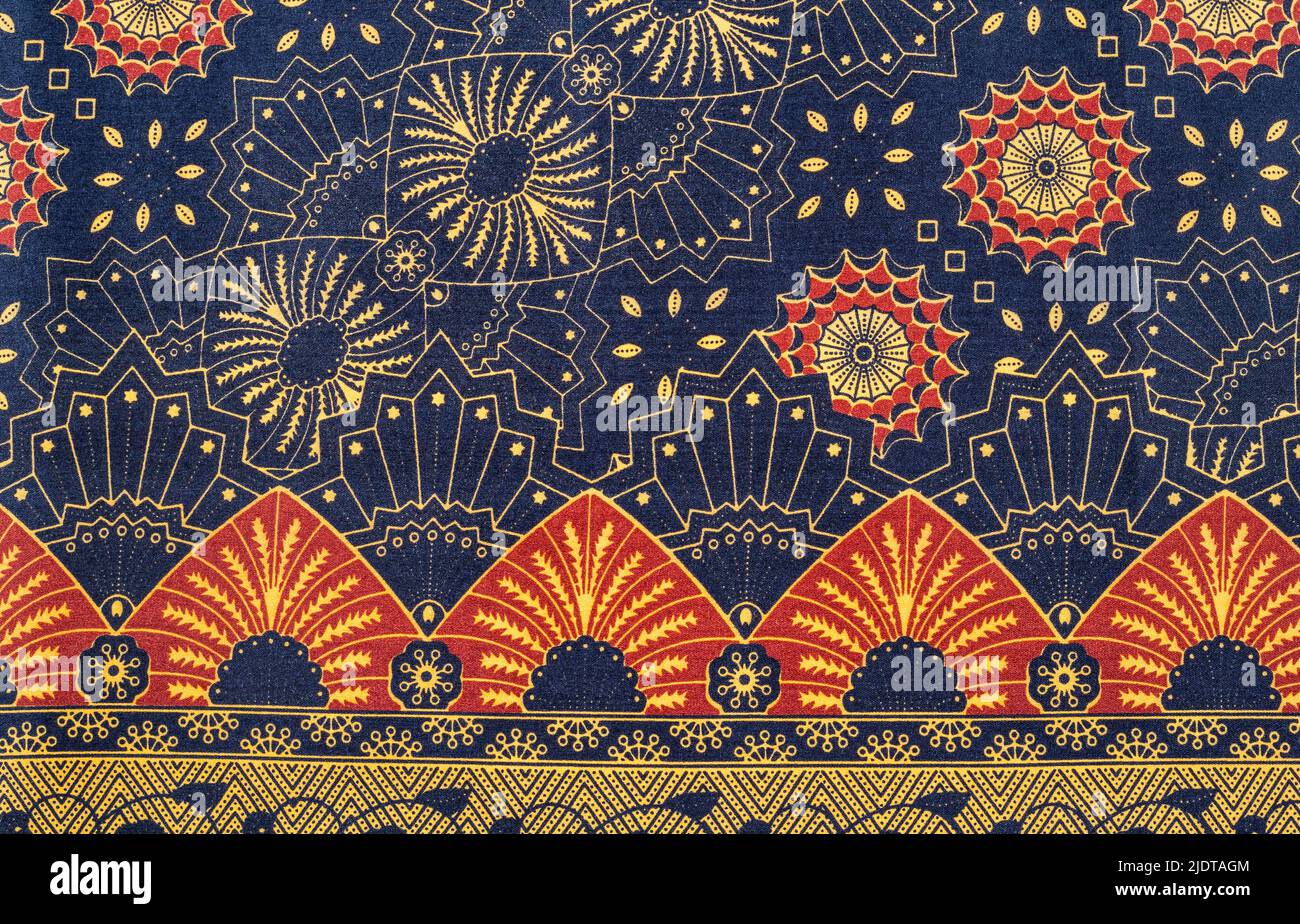 The Batik sarong pattern background in Thailand, traditional batik ...