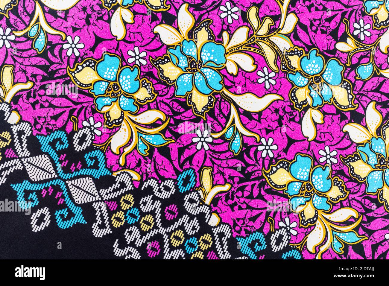 The Batik sarong pattern background in Thailand, traditional batik ...