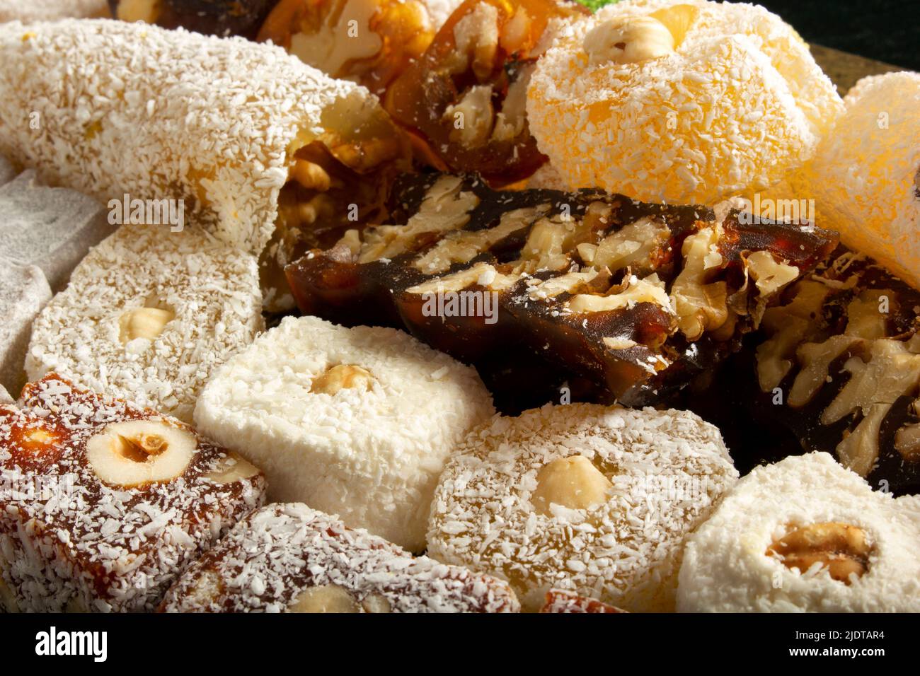 assorted Turkish delights in tray Stock Photo - Alamy