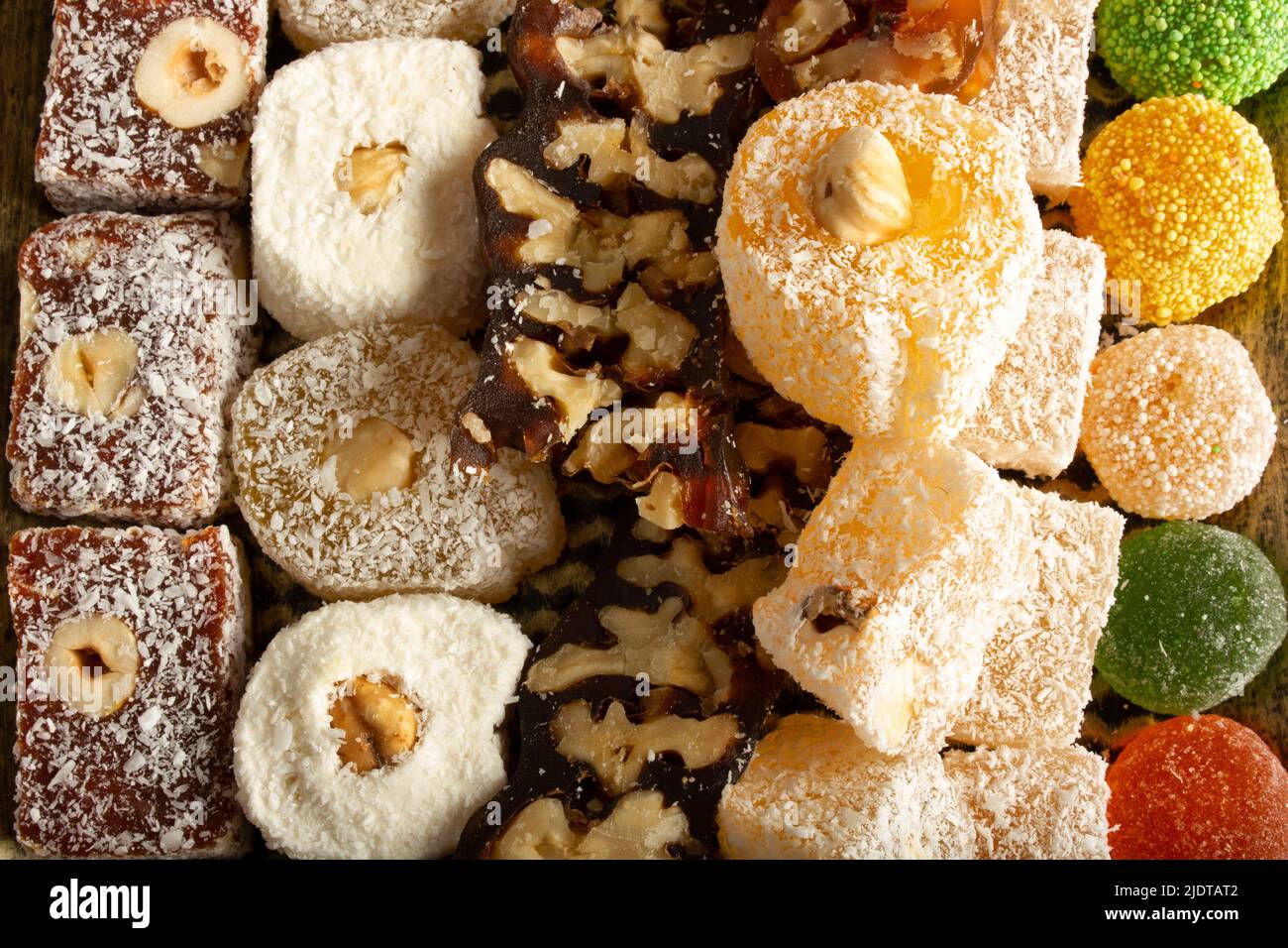 assorted Turkish delights in tray Stock Photo - Alamy