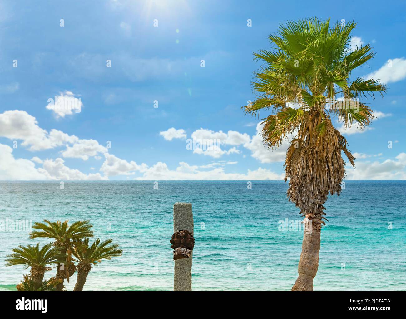Seascape with the beach of Sakurai Futamigaura in Fukuoka in the island ...