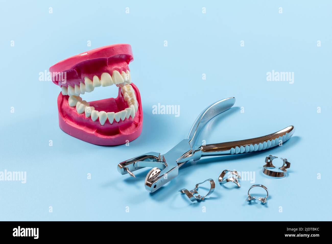 Set of metal dental instruments for teeth dental care Stock Photo - Alamy