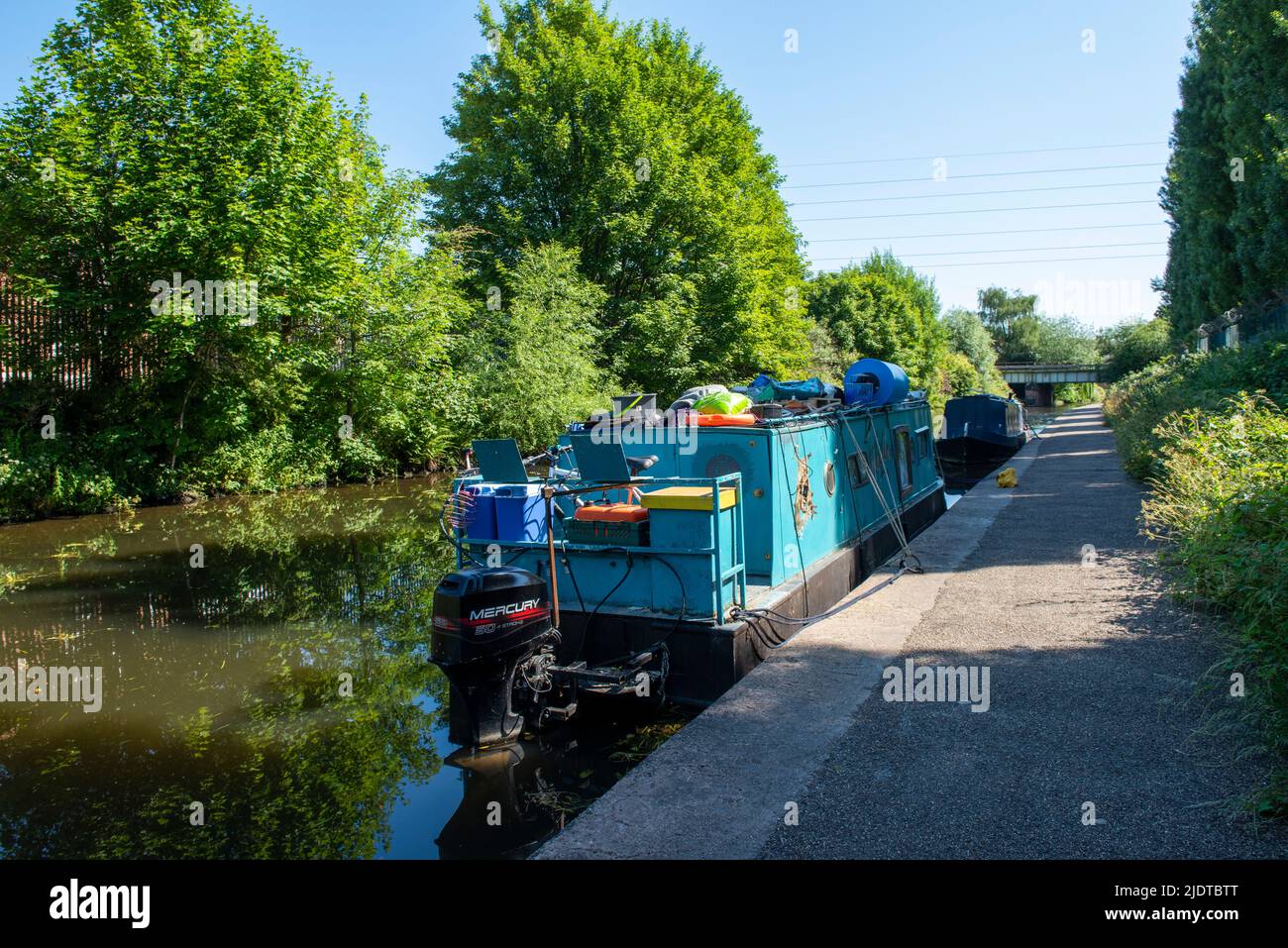 A sunny summer day on the Nottingham and Beeston Canal, Nottinghamshire ...