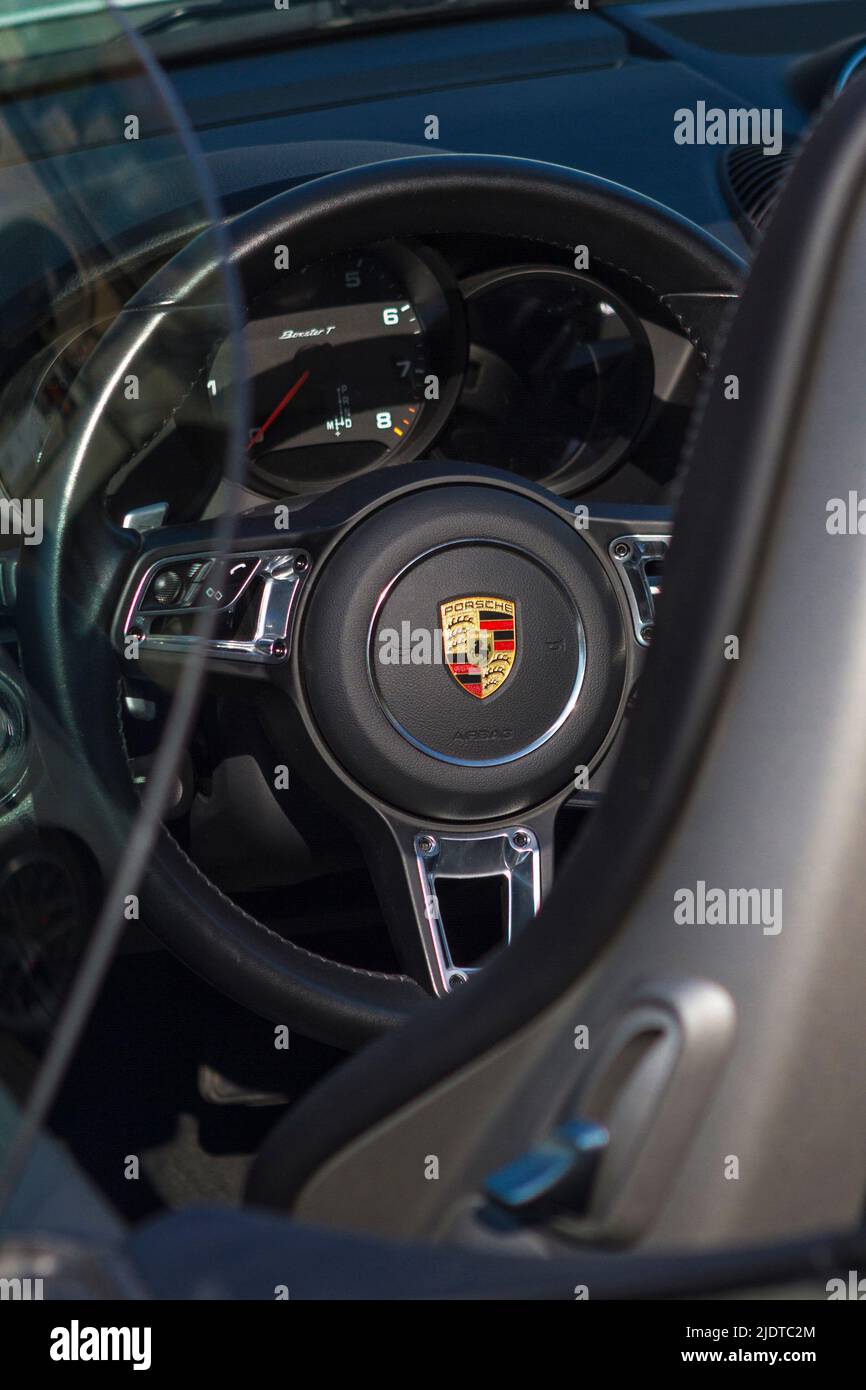 Dashboard of Porsche 718 Boxster T Stock Photo - Alamy