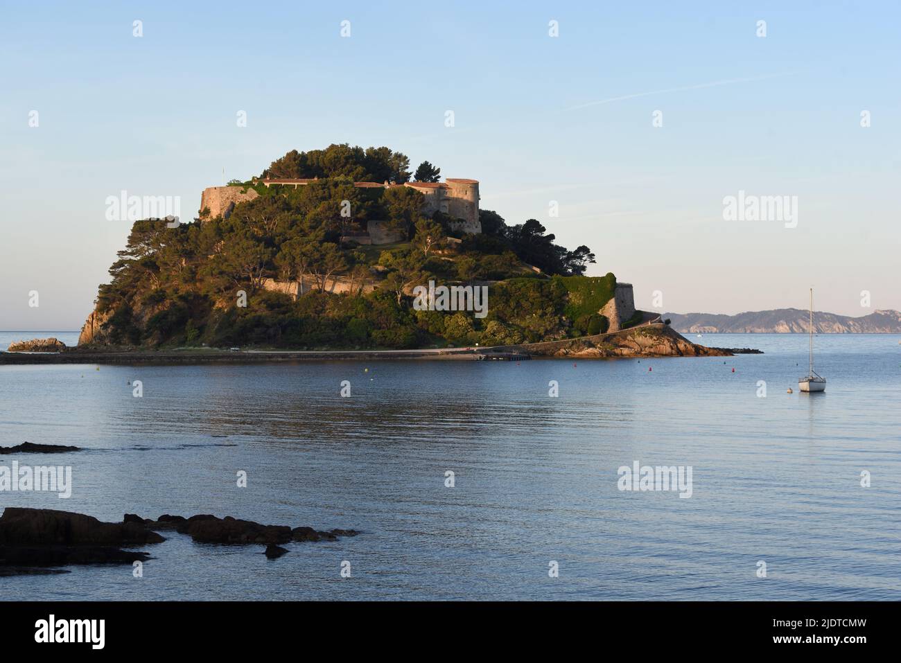 Fort de Brégançon on the Tiny Mediterranean Island or Islet of ...