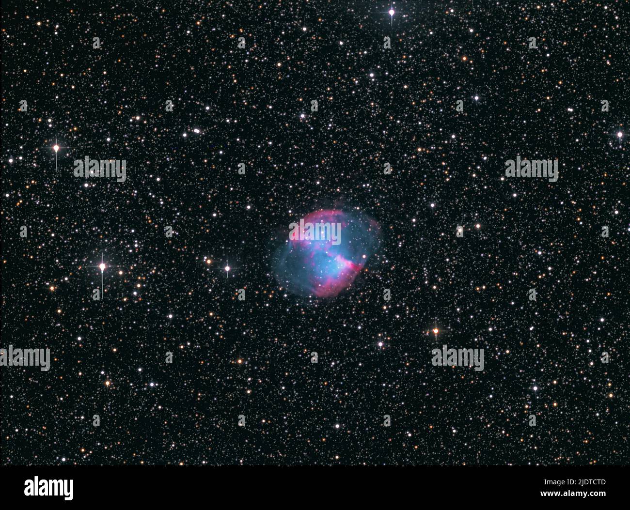 Dumbbell Nebula (Messier 27) in the constellation Vulpecula Stock Photo ...
