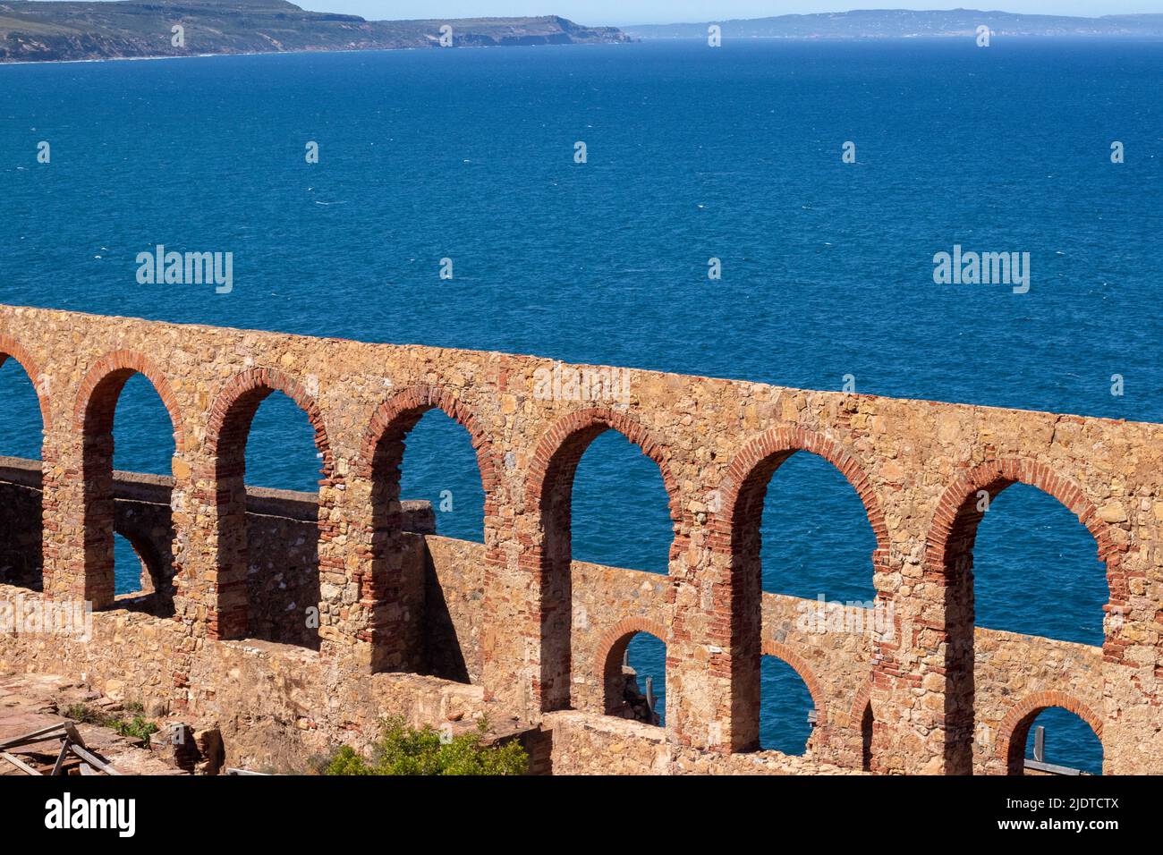 Old architecture of abandoned ruin mine Laveria Lamarmoa in Nebida ...