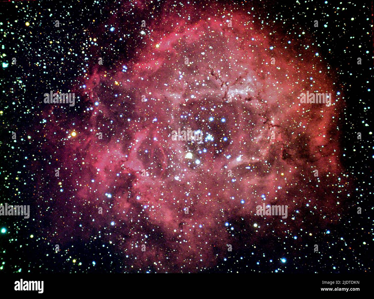 Rosette Nebula (NGC 2244) in the constellation Monoceros. Astrotest ...