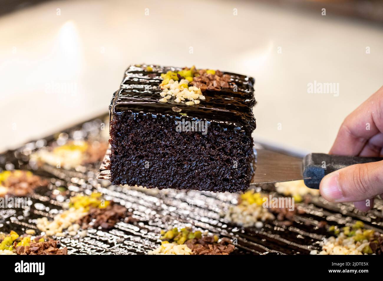 Wet cake. Homemade fresh wet cake. close up Stock Photo - Alamy