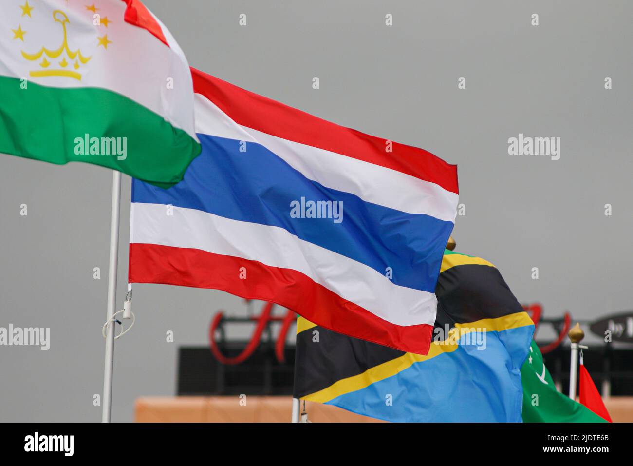 The flag of Thailand seen in the gallery of flags of the participating ...