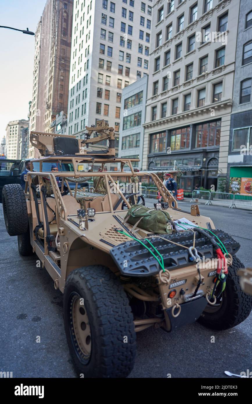 Manhattan, USA - 11. November 2021: Ground Mobility Vehicle shown ...