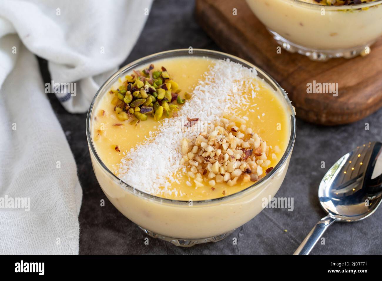 Keskul dessert. Turkish cuisine delicacies. Traditional delicious ...