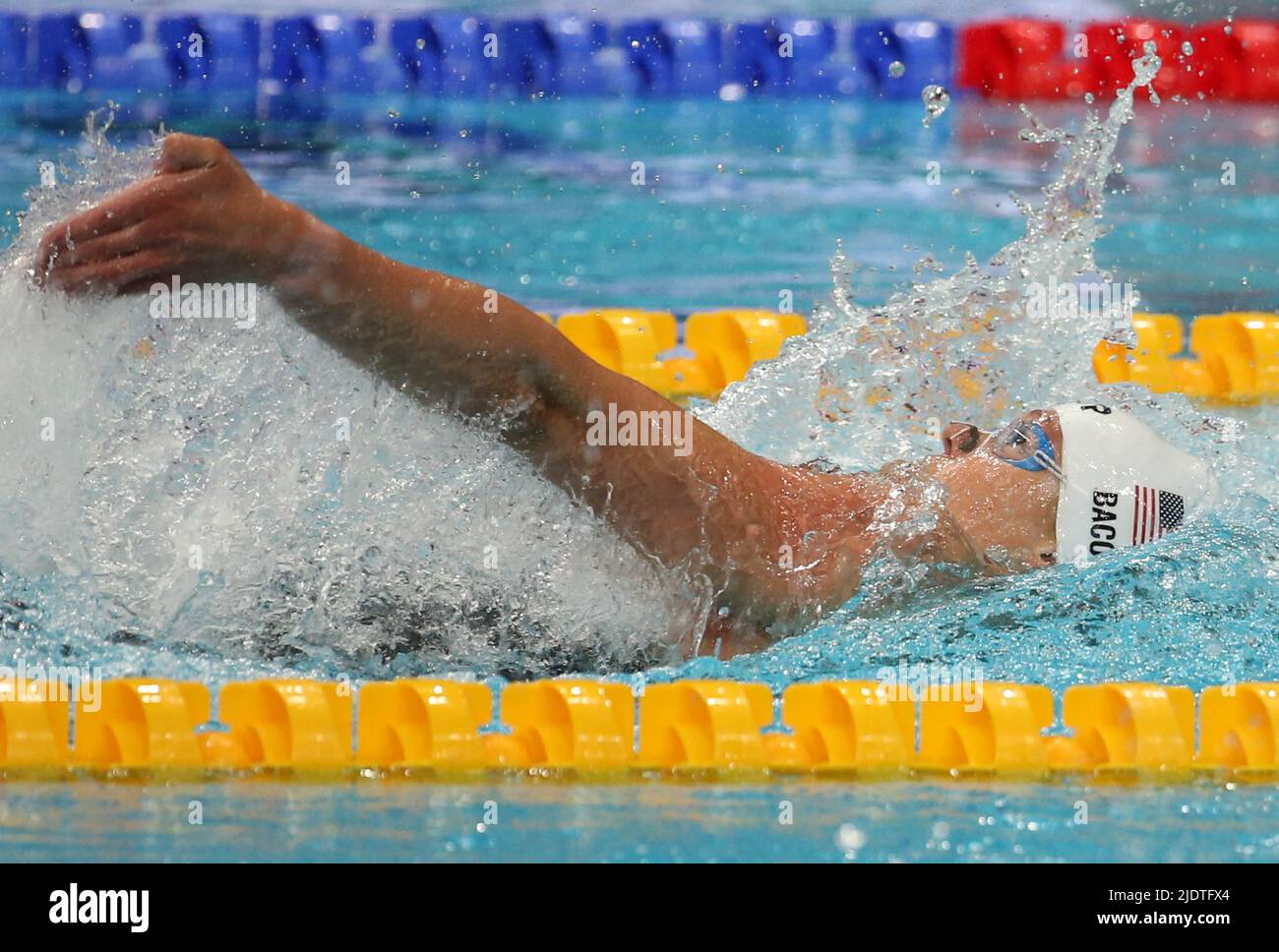 Phoebe Bacon of USA Heat (2) 200 M Backstroke Women during the 19th ...