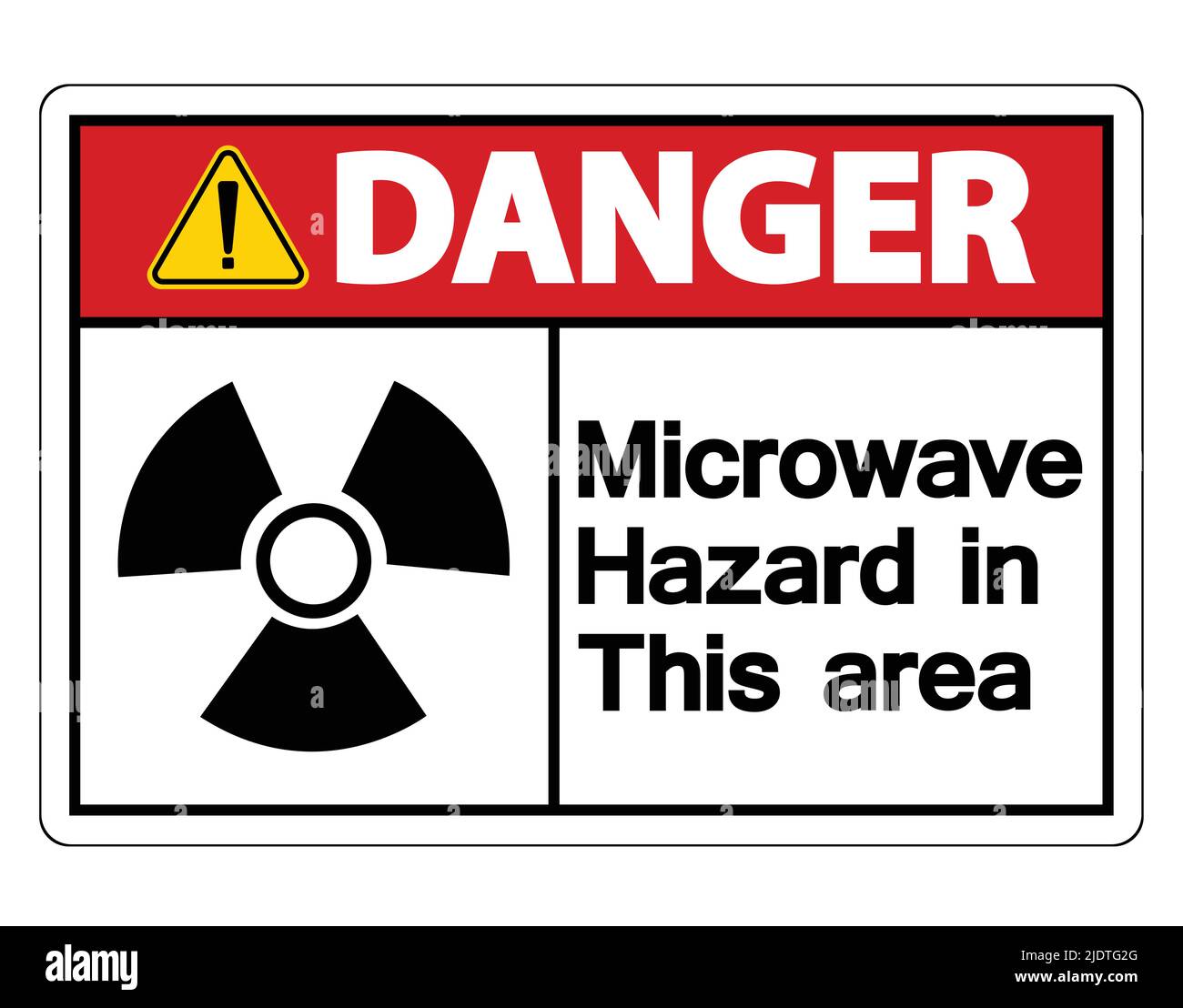 Danger Microwave Hazard Sign on white background,Vector llustration ...