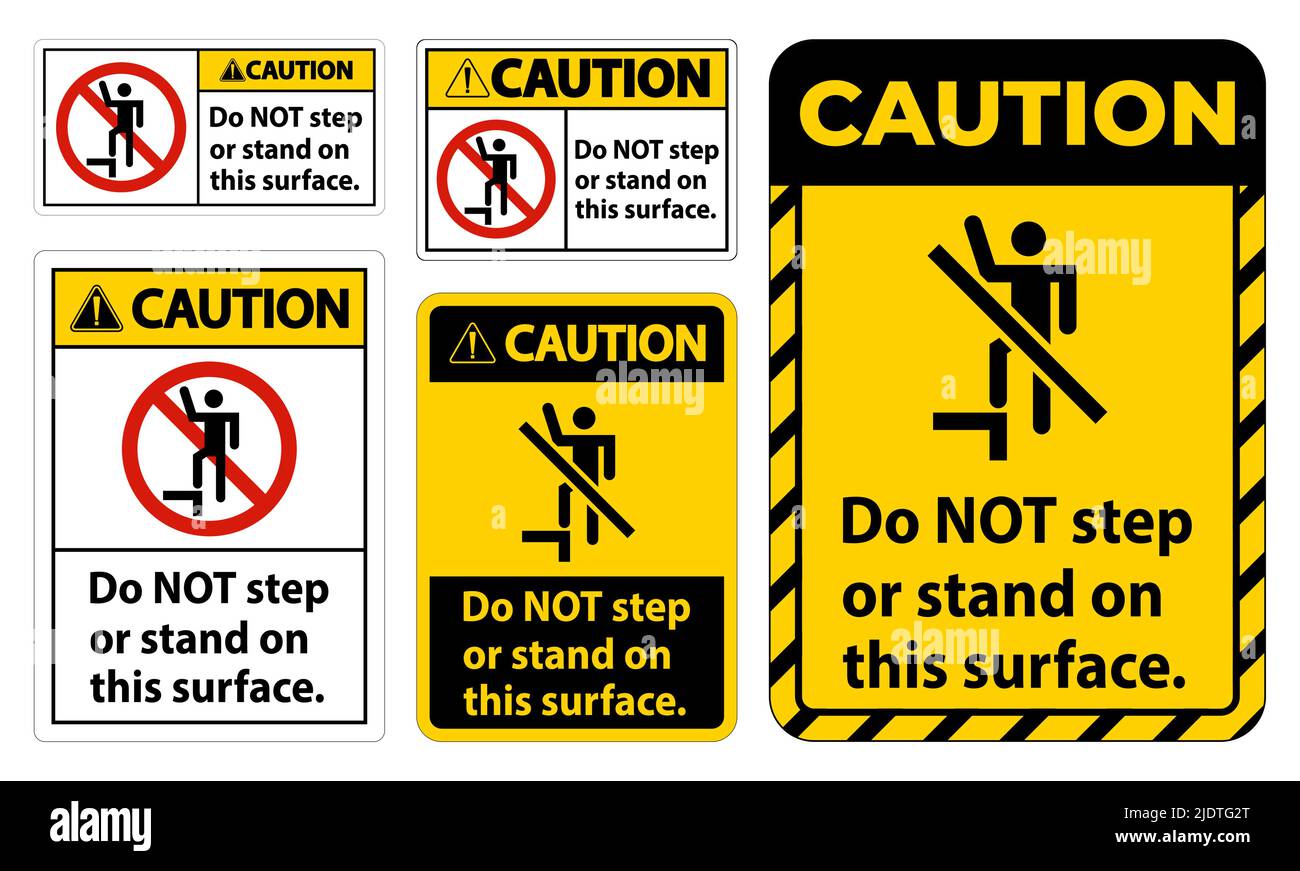 Caution sign running Cut Out Stock Images & Pictures - Alamy