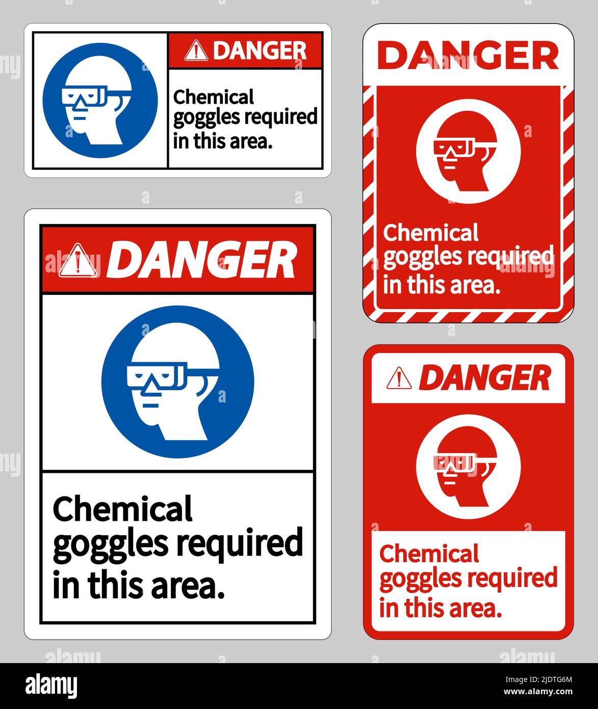 Caution sign wear chemical goggles hi-res stock photography and images ...