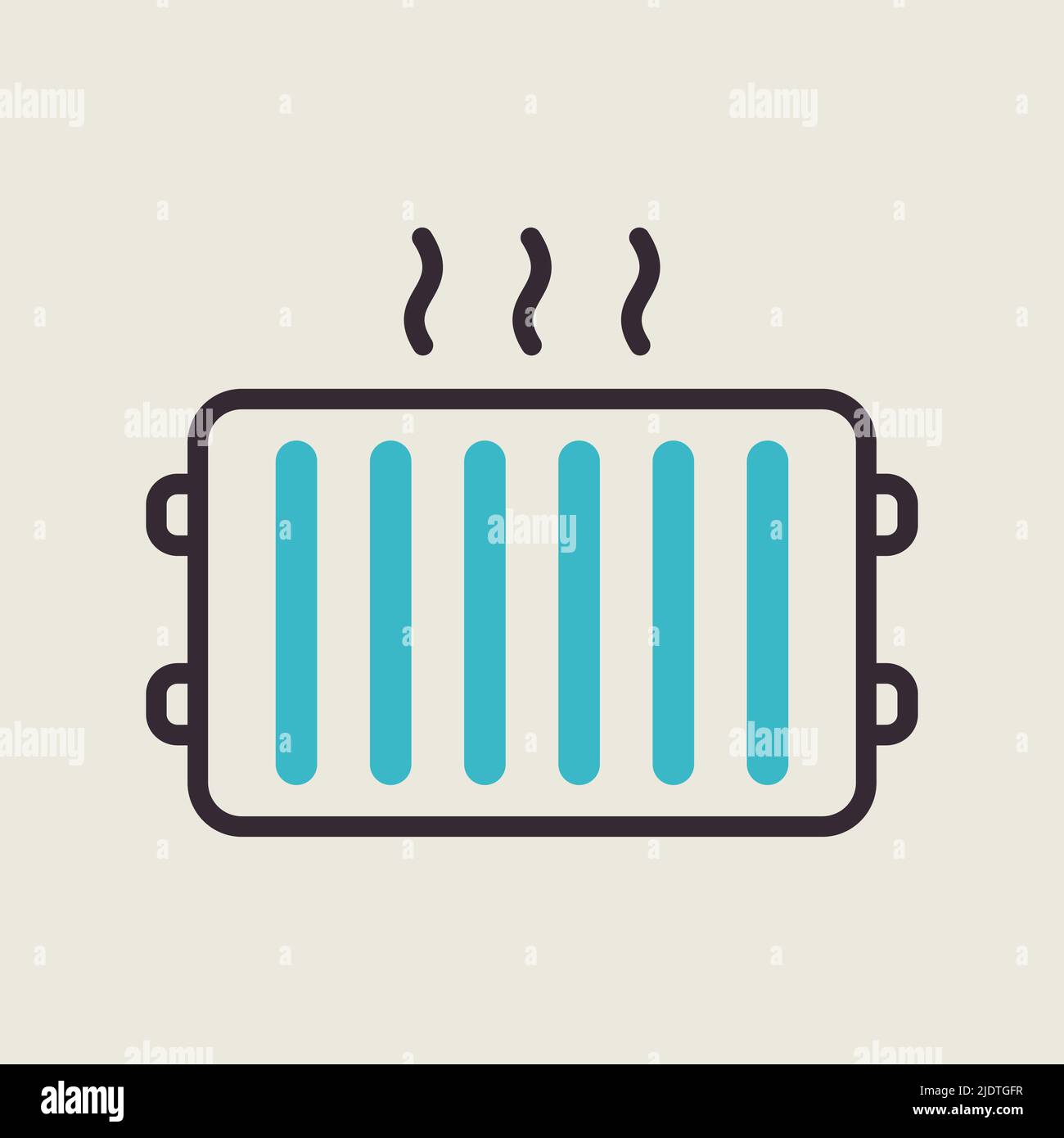 Radiator, heater vector icon. Construction, repair and building. Graph ...