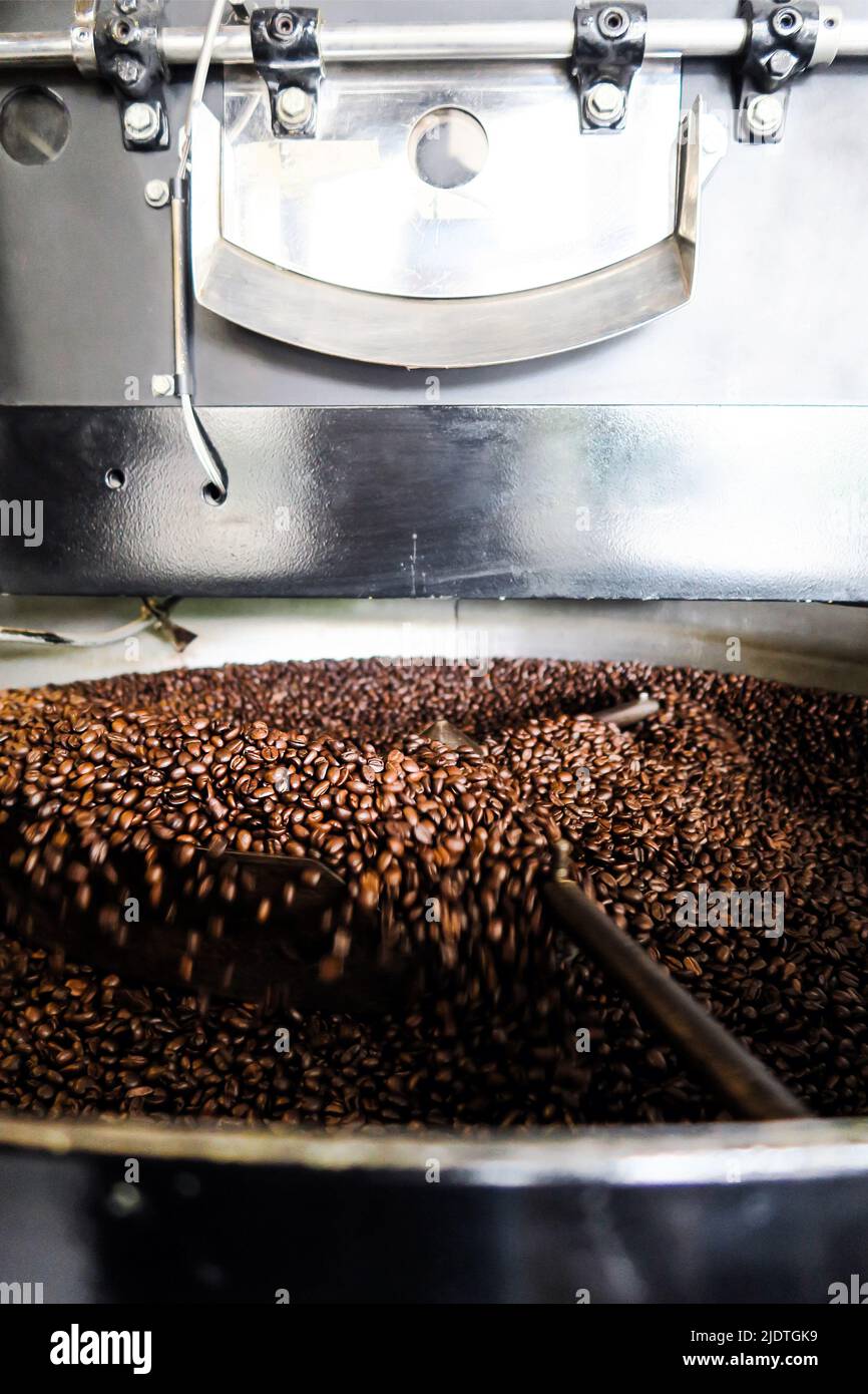 Image of Roasting process of coffee Stock Photo - Alamy
