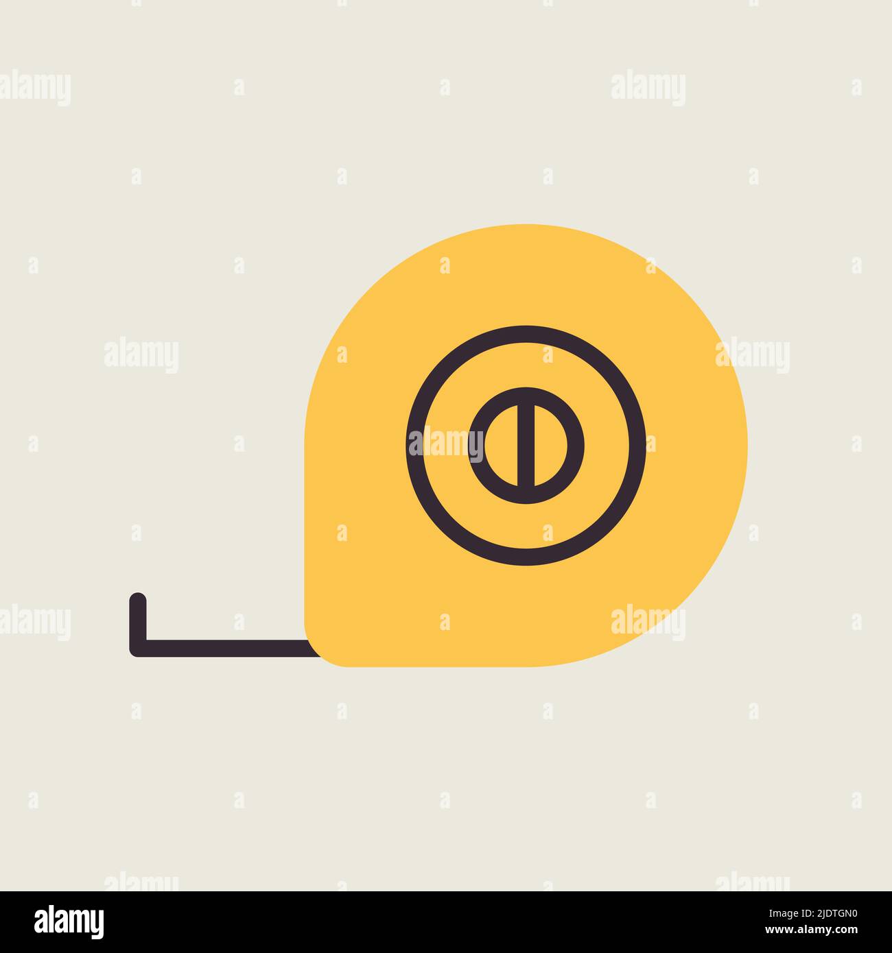 Tape measure vector icon. Construction, repair and building. Graph ...