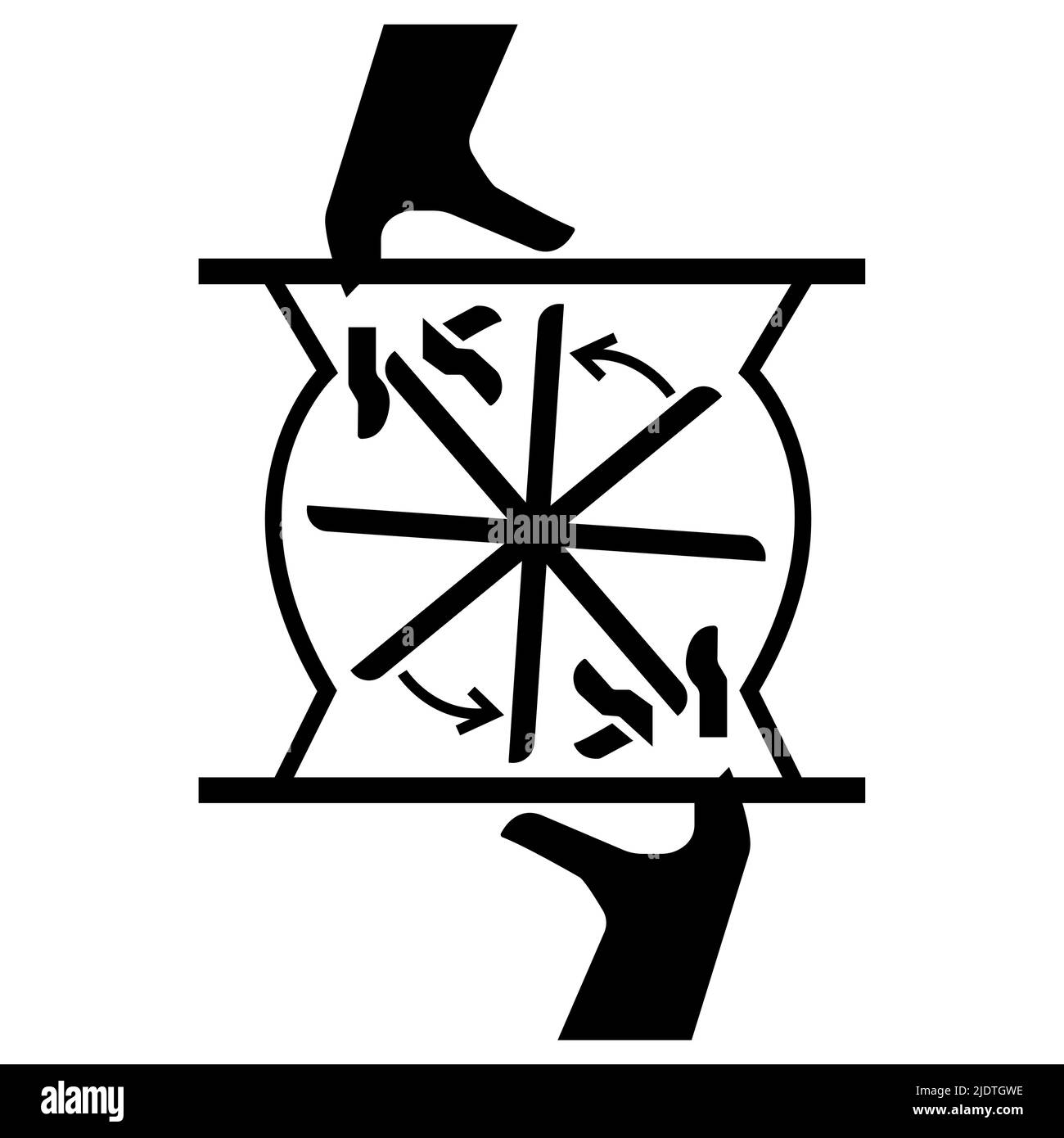 Cutting of Fingers Rotating Blade Symbol Sign, Vector Illustration ...