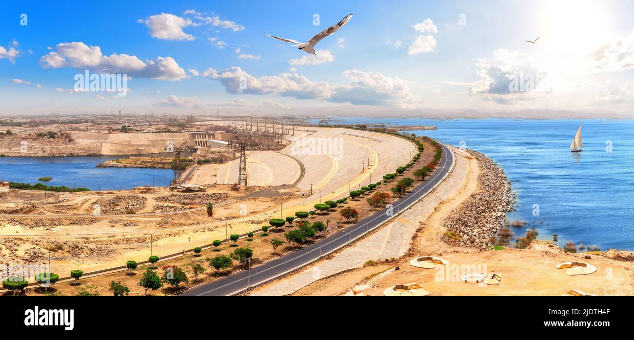 The Is By The Lake Nasser Aswan High Dam