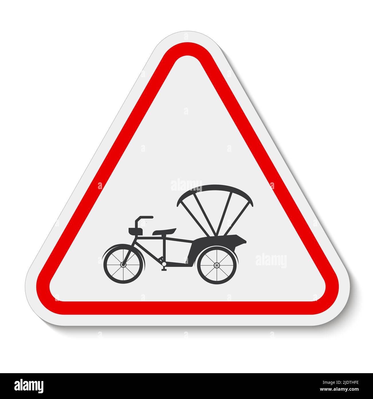 Beware Tricycle Symbol Sign Isolate On White Background,Vector ...