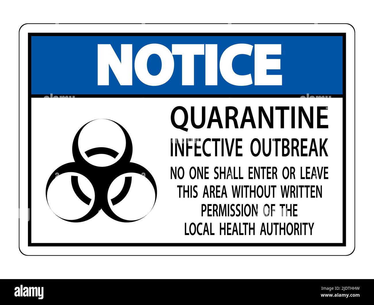 Notice Quarantine Infective Outbreak Sign Isolate on transparent ...