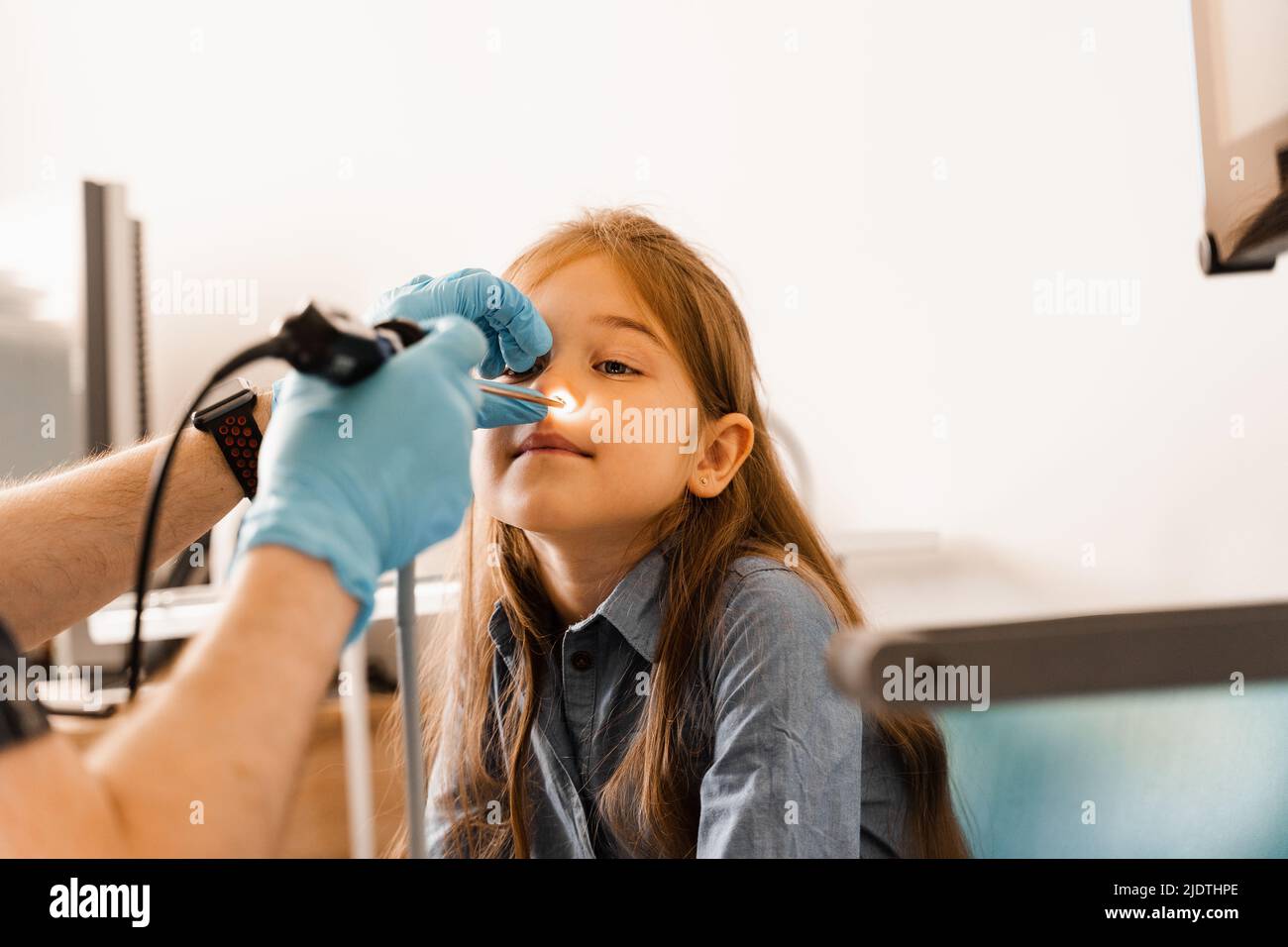 Larynx endoscopy examination hi-res stock photography and images - Alamy
