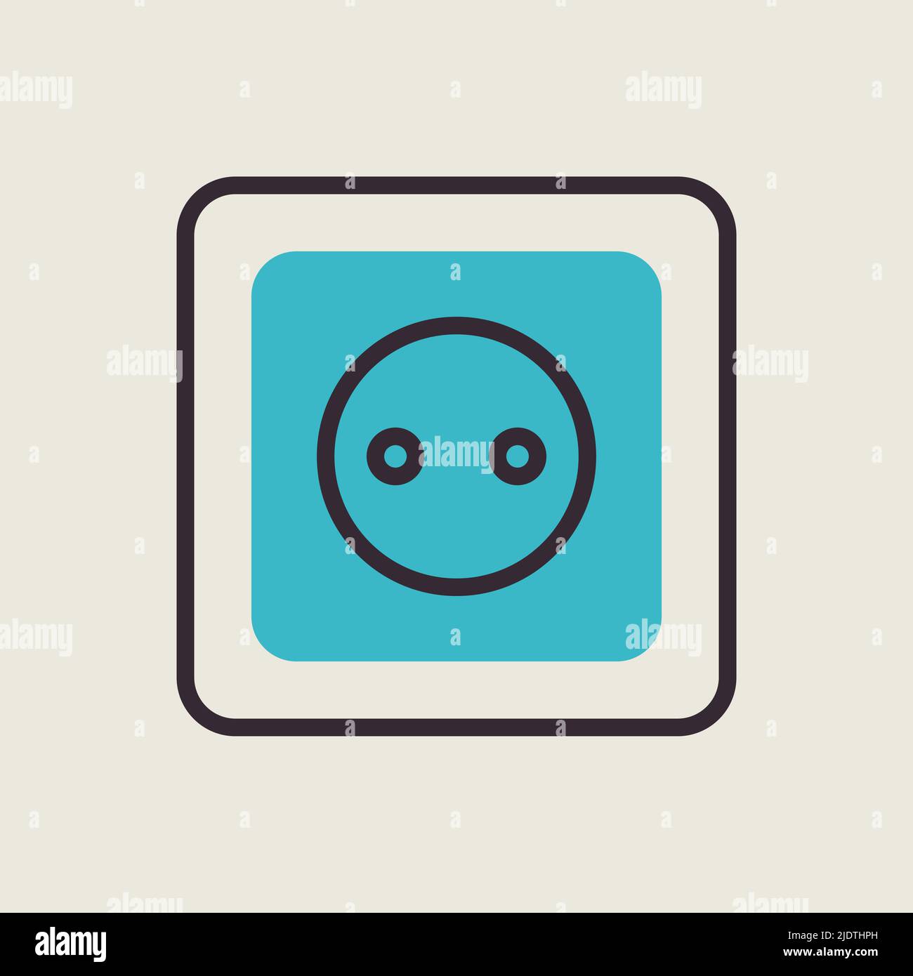 Electric outlet vector icon. Construction, repair and building. Graph ...