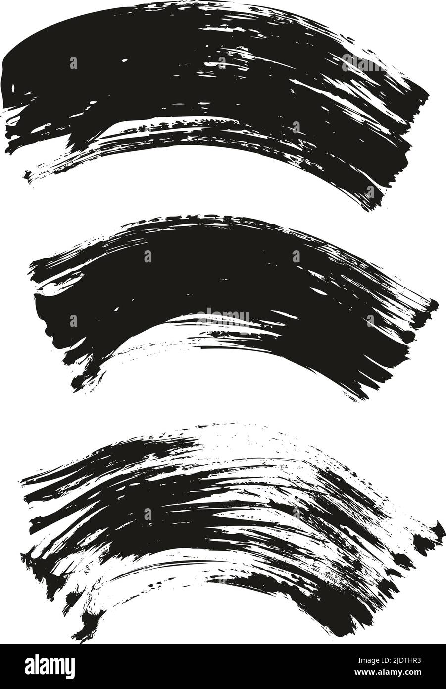 Flat Fan Brush Regular Curved Background High Detail Abstract Vector ...