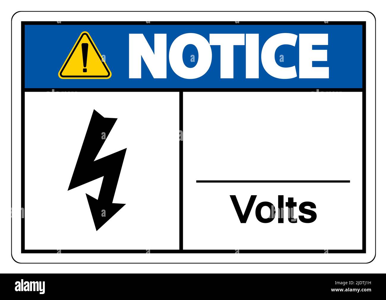 Notice Volts Symbol Sign On White Background Stock Vector Image & Art ...