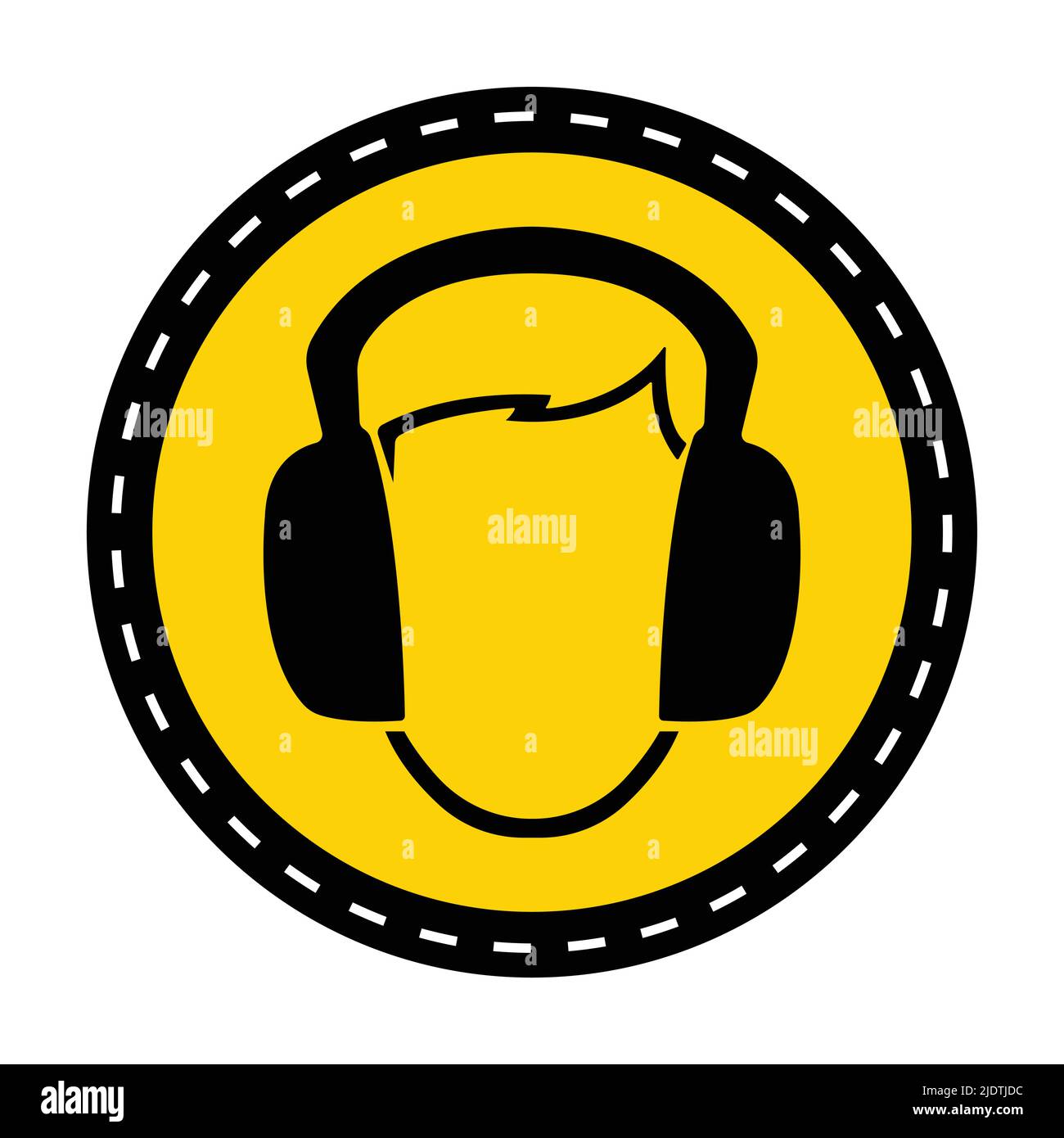 Symbol Wear Ear muff sign on white background,Vector illustration Stock ...