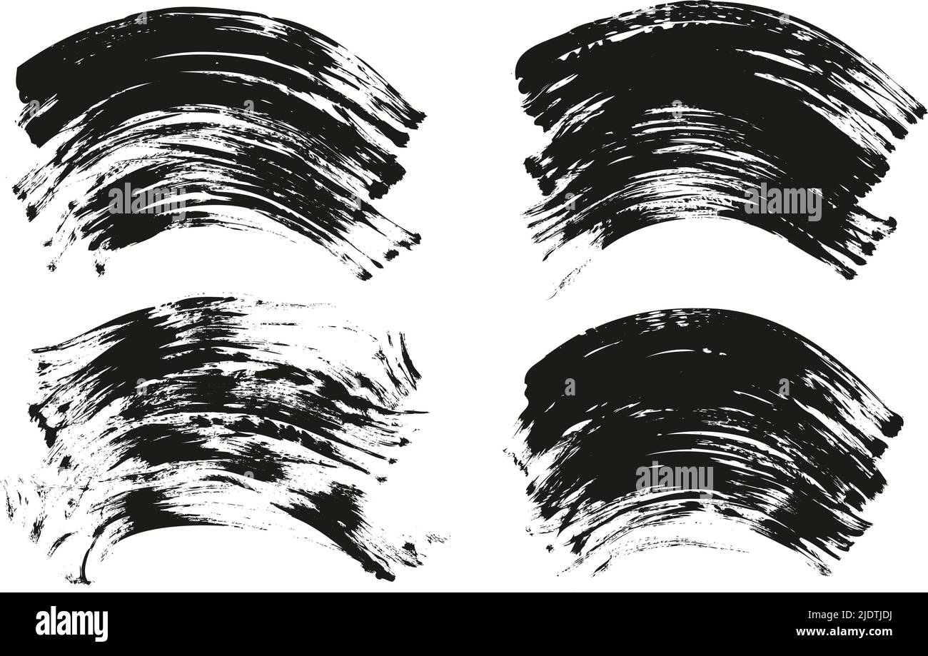 Flat Fan Brush Regular Curved Background High Detail Abstract Vector ...