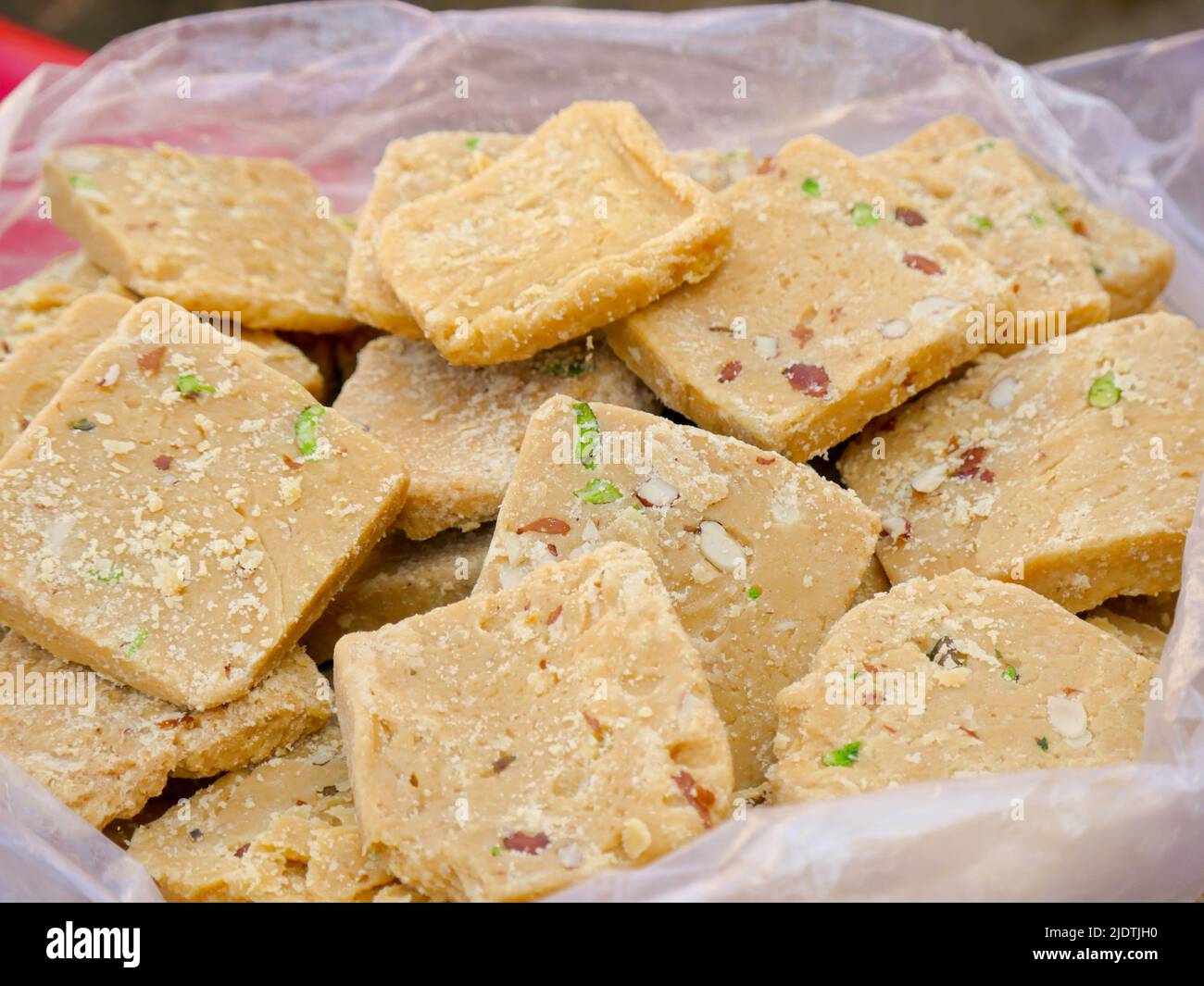 Besan Ki Chakki or Besan Barfi, a Traditional Sweet Dish in rural ...