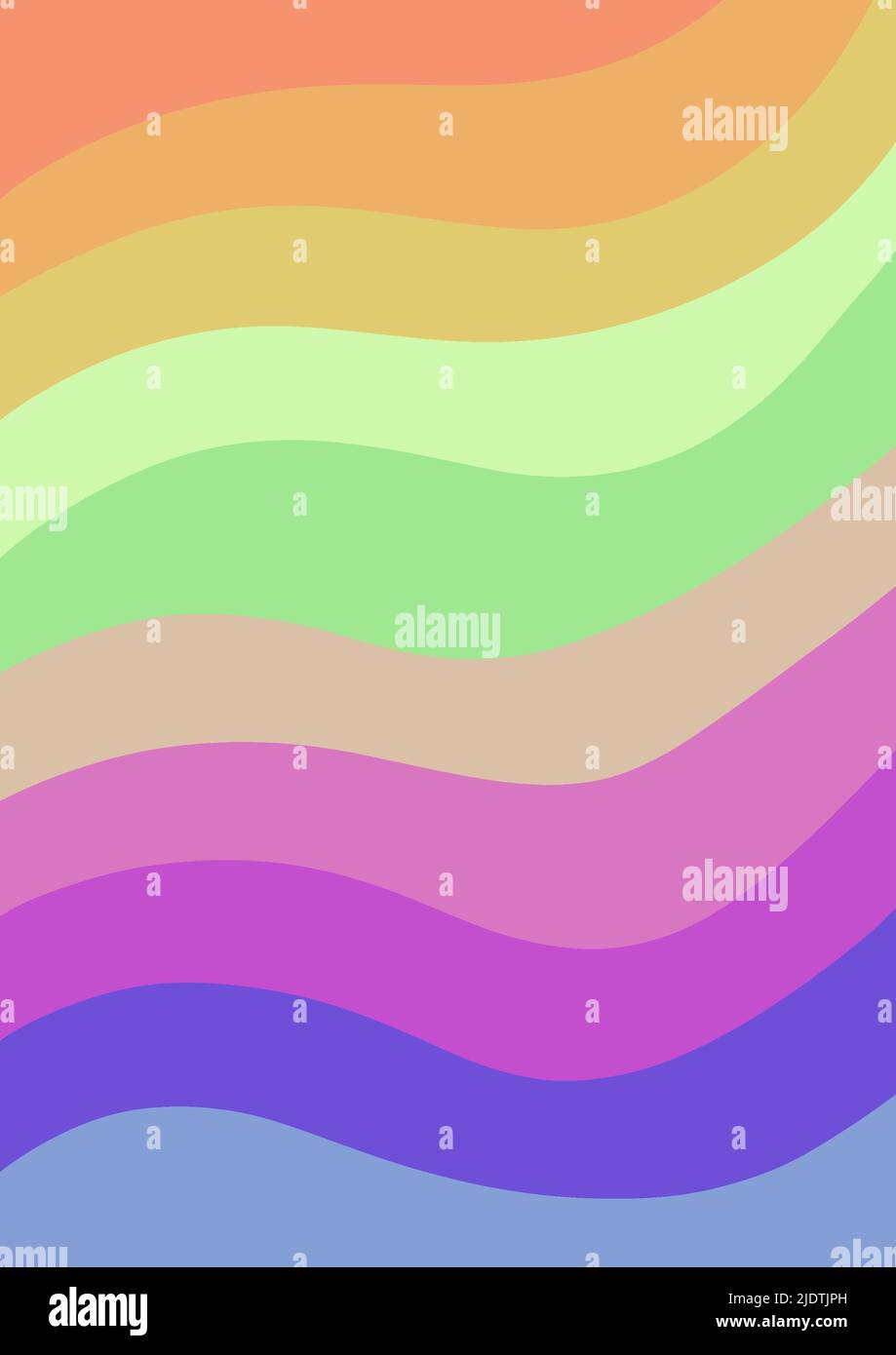 colorful wavy lines abstract background wallpaper design Stock Photo ...