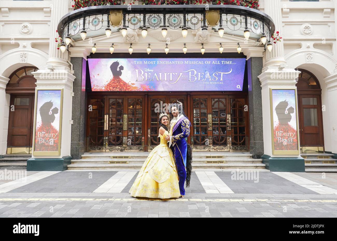 Courtney Stapleton ,Belle, and Shaq Taylor ,The Beast, during a photo ...
