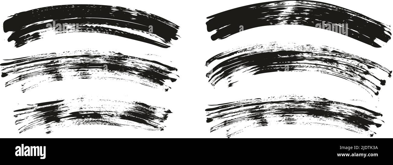 Flat Fan Brush Regular Curved Background High Detail Abstract Vector ...