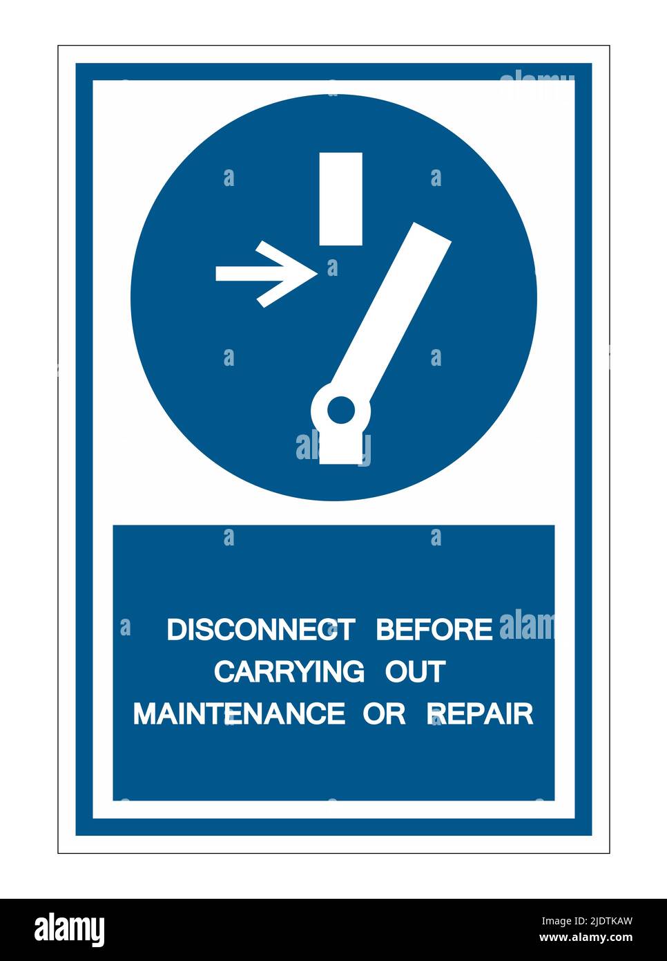 PPE Icon.Disconnect Before Carrying Out Maintenance Or Repair Symbol ...