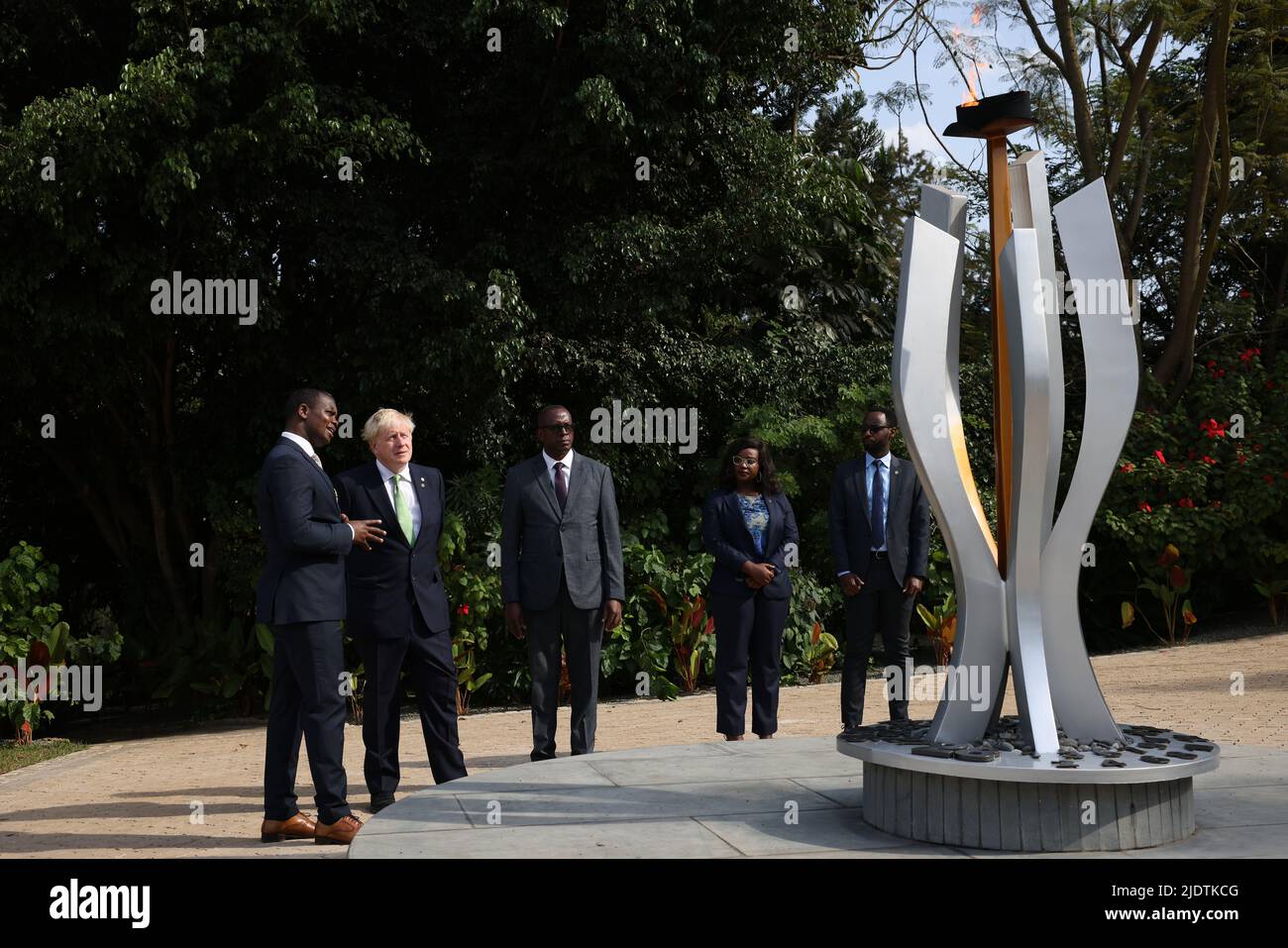 Prime Minister Boris Johnson and Freddy Mutanguha (left), Executive ...