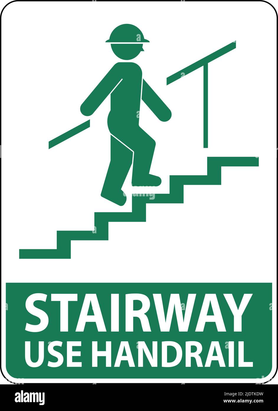 Stairway Use Handrail Sign On White Background Stock Vector Image & Art ...