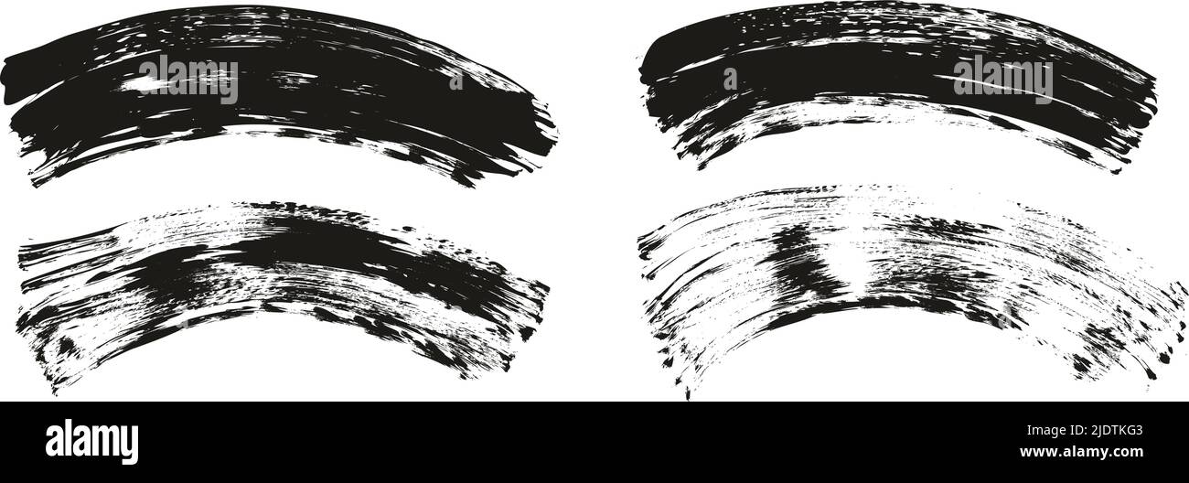 Flat Fan Brush Regular Curved Background High Detail Abstract Vector ...