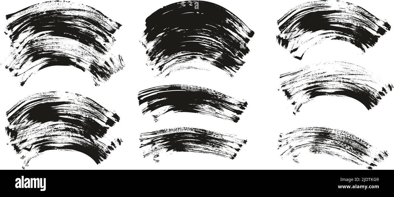 Flat Fan Brush Regular Curved Background High Detail Abstract Vector ...