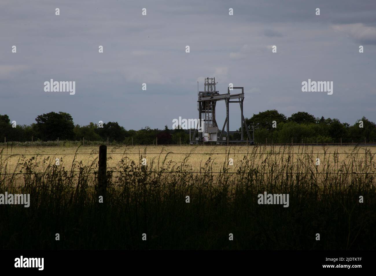 Agricultural research in a white field on the Rothamsted Estate ...