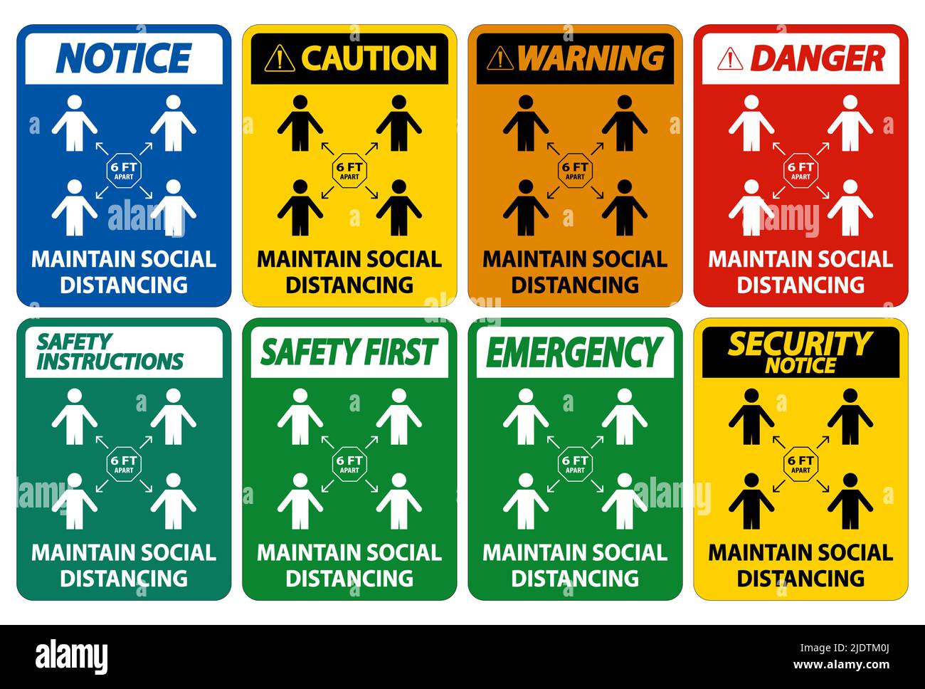 Maintain social distancing, stay 6ft apart sign,coronavirus COVID-19 ...