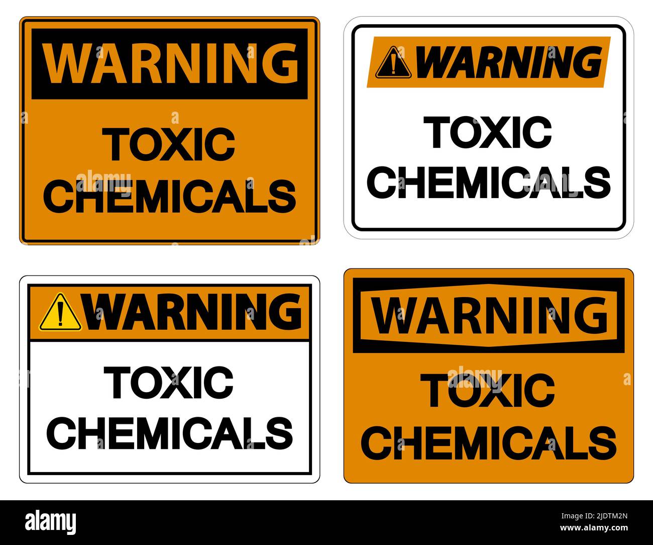 Warning Toxic Chemicals Symbol Sign On White Background Stock Vector ...
