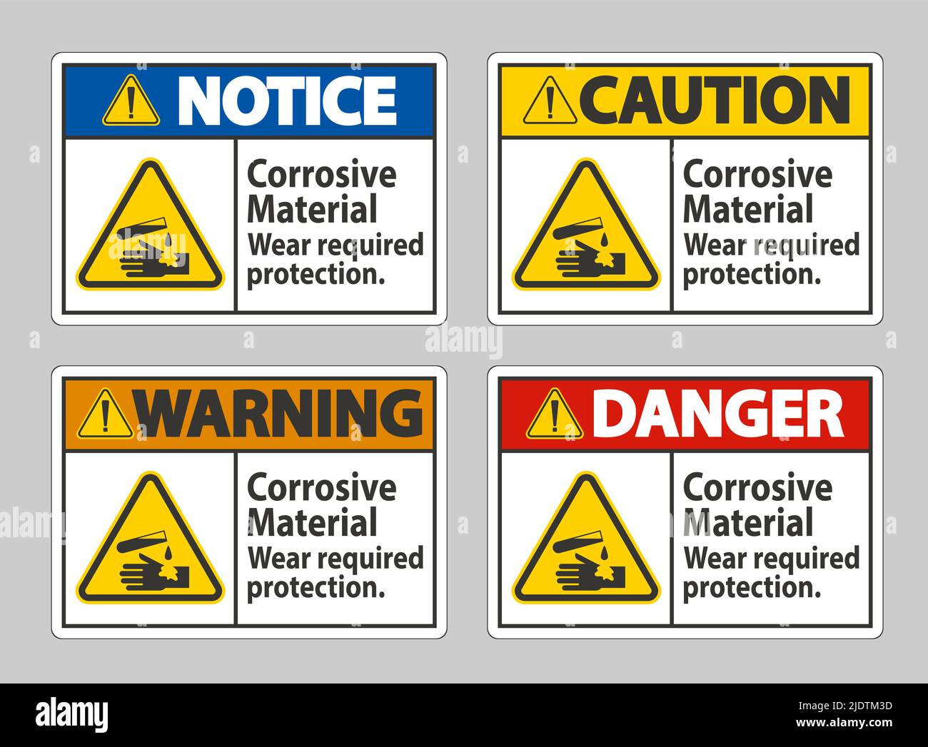 Corrosive Materials,Wear Required Protection Stock Vector Image & Art ...