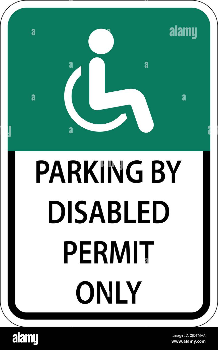 Accessible Parking Sign On White Background Stock Vector Image & Art ...