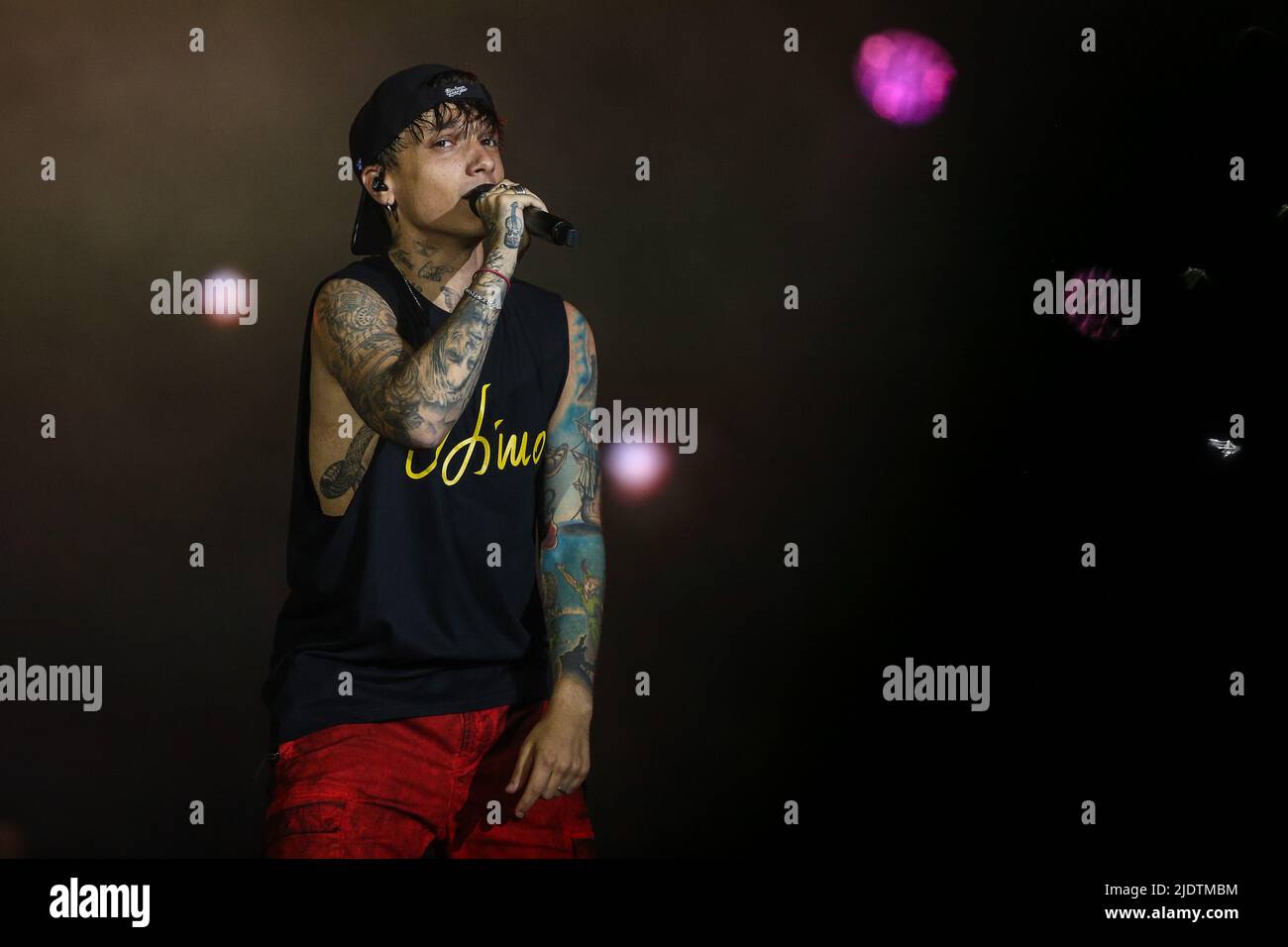 Ultimo during ULTIMO Stadi 2022 performs live on stage at Olimpico ...